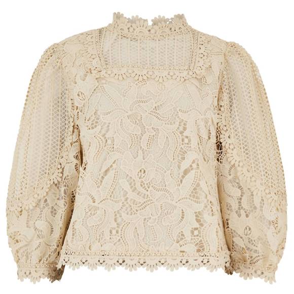 APRICOT | Other | New Apricot Victoriana Mixed Lace Top In Stone | Poshmark